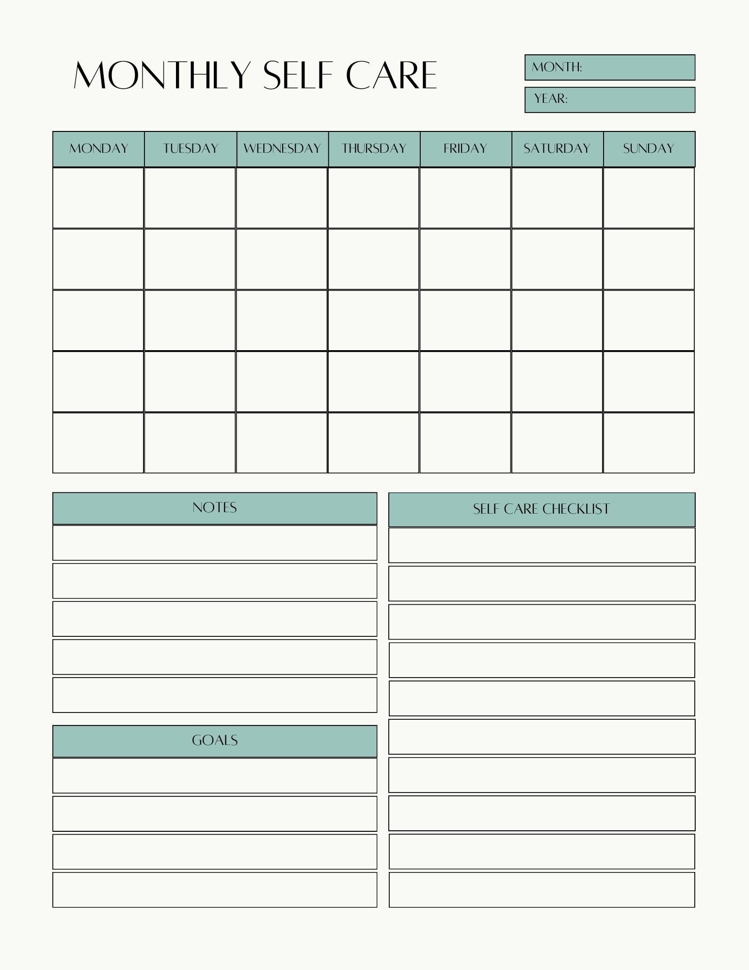 Your Perfect Self Care Journal - Etsy