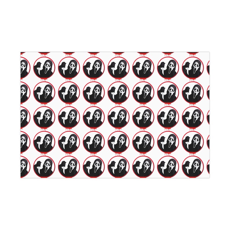 Ghostface Gift Wrap Paper Scream Movie Wrapping Paper Horror Wrapping ...