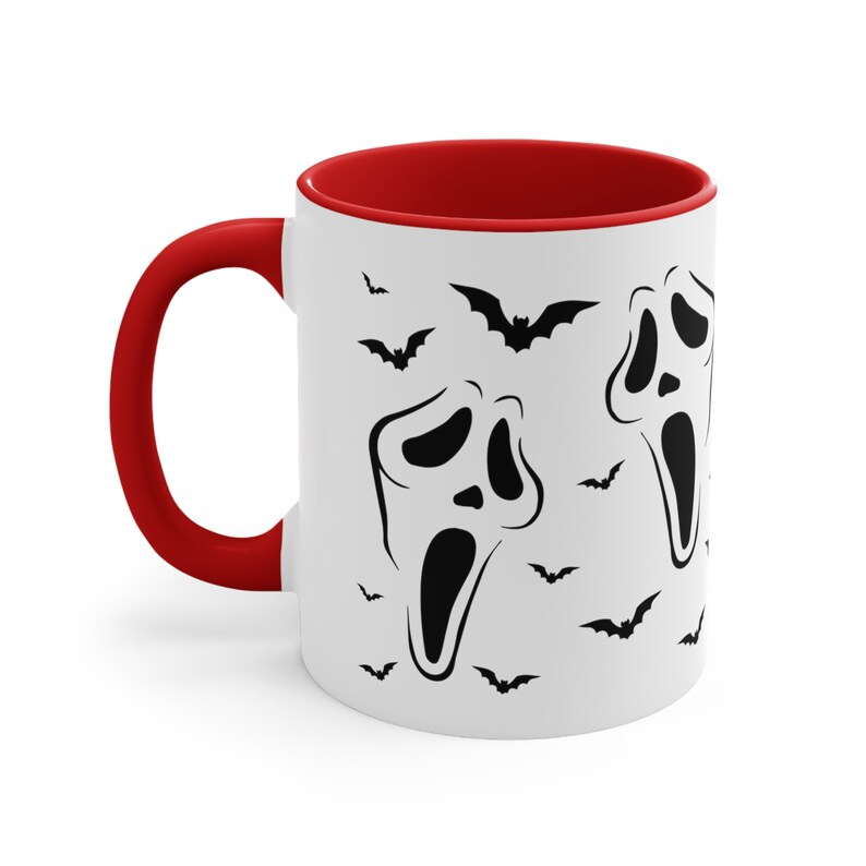 Horror Mug Ghostface Accent Coffee Mug, 11oz, Bat Variant - Etsy