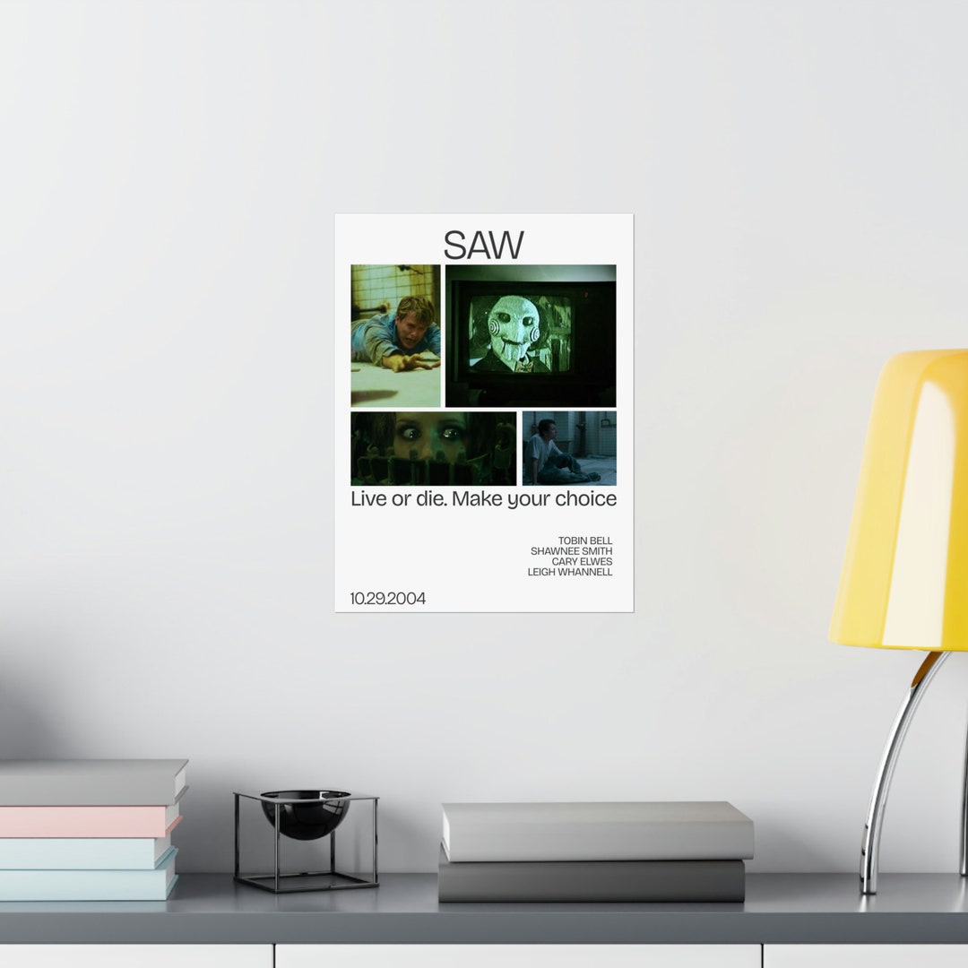 Saw 2004, Gift for Horror Fan, Horror Merch, Horror Poster Matte ...