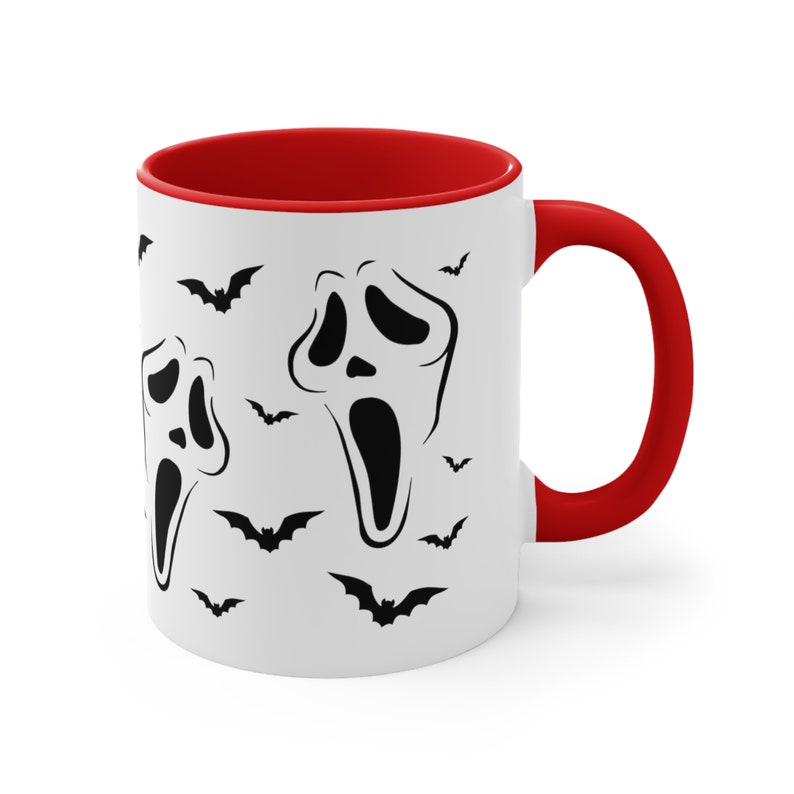 Horror Mug Ghostface Accent Coffee Mug, 11oz, Bat Variant - Etsy