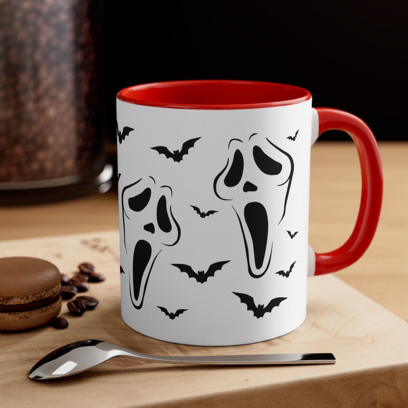 Horror Mug Ghostface Accent Coffee Mug, 11oz, Bat Variant - Etsy