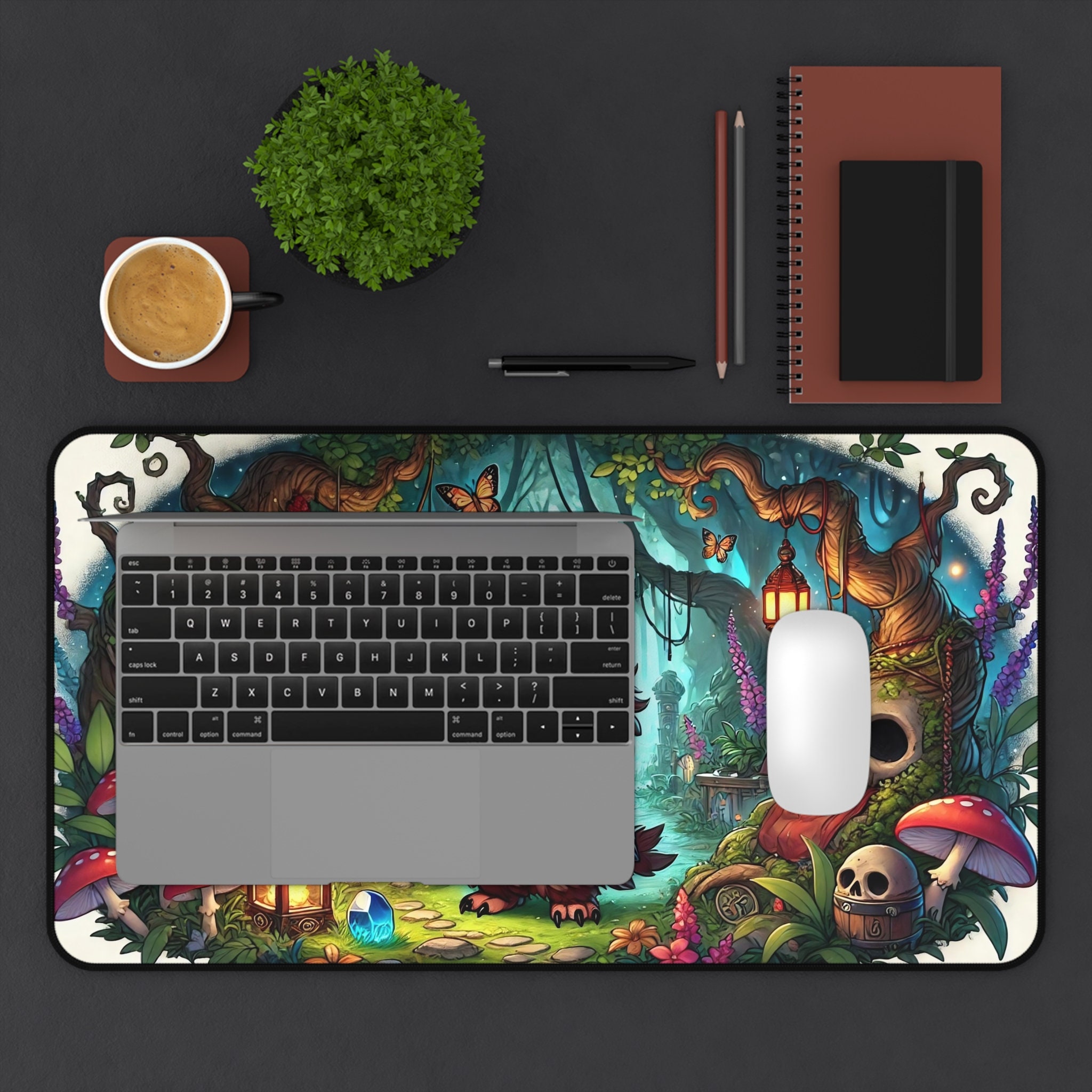 Chibi Owlbear in Forrest Gaming Desk Mat D&D Tabletop Decor, Fantasy ...