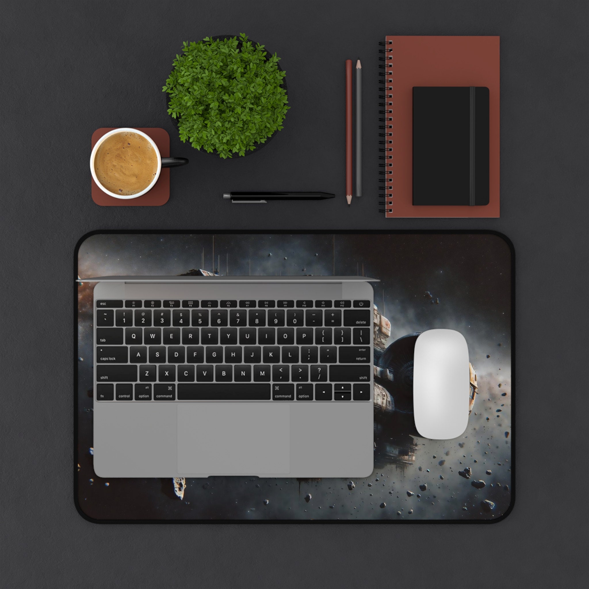 Weathered Mining Astroid Drill Spacecraft Gaming Mat Futuristic Mouse ...