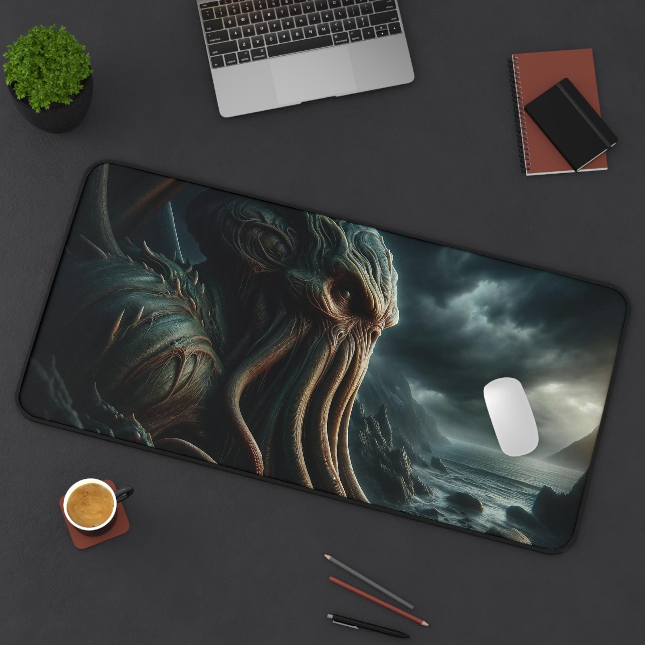 Cthulhu Desk Mat Design Lovecraftian Horror Desk Pad Dark Fantasy ...