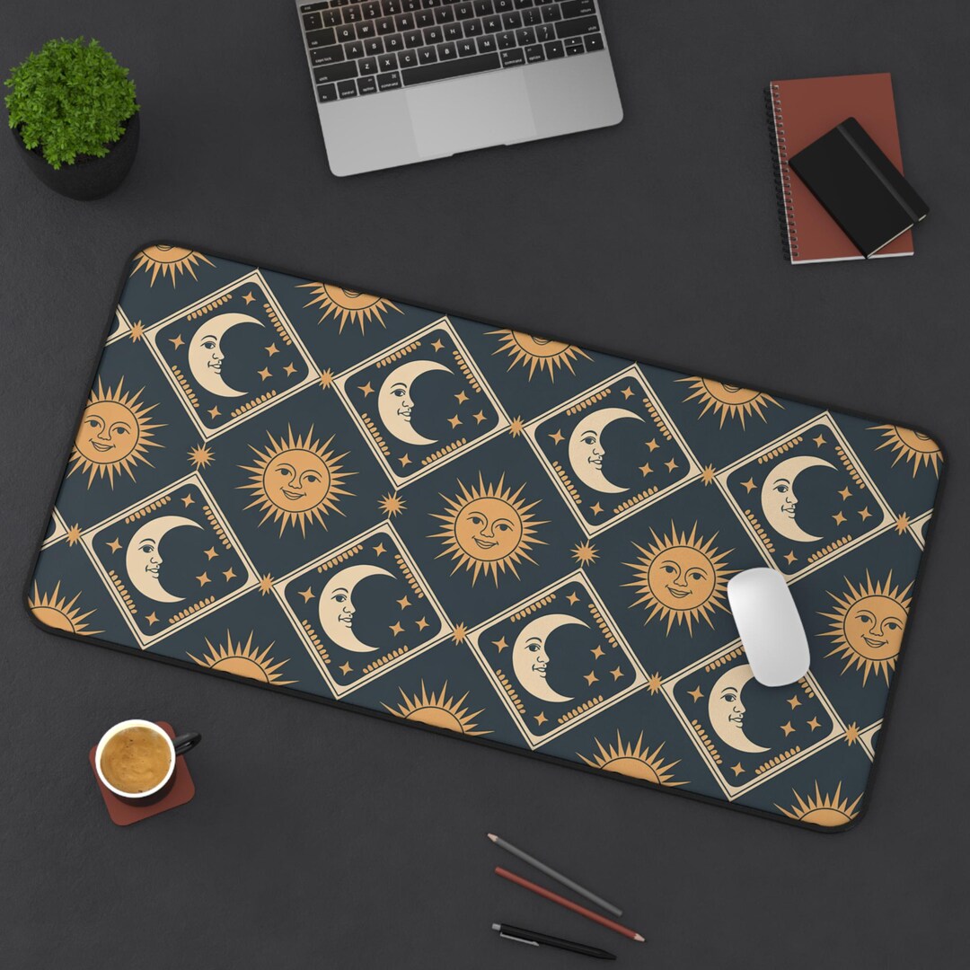 Nocturne Celestial Sun and Crescent Moon Diamond Tiles Vintage Tarot ...