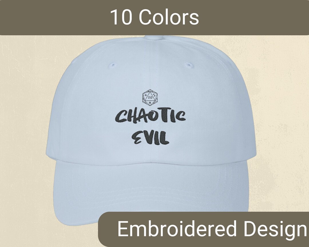 Chaotic Evil Tabletop Cap for Gamers D&D Alignment Hat Embroidered ...