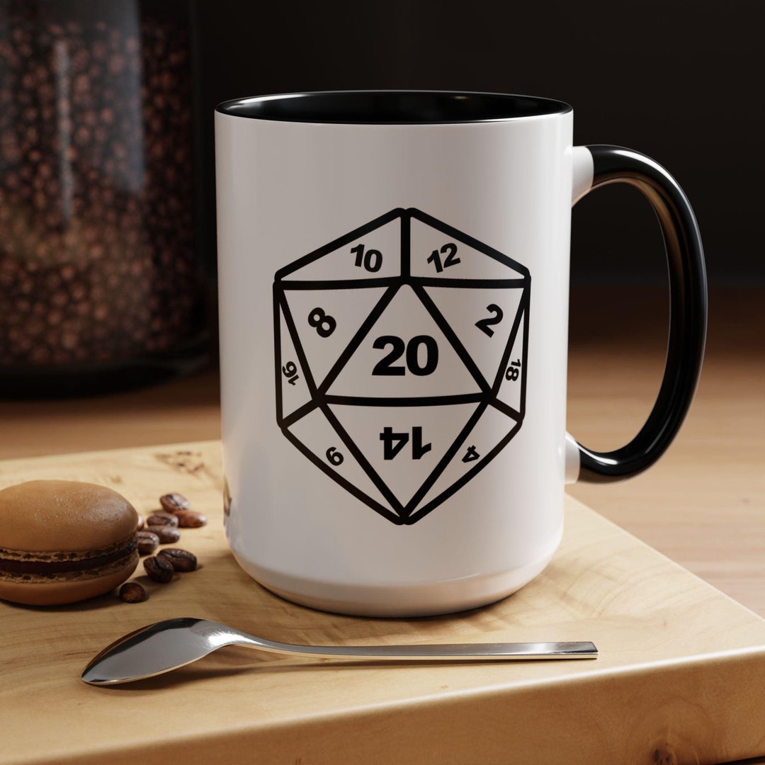 D20 Dice Coffee Mug Dungeons and Dragons Mug RPG Gamer Coffee Cup D20 ...