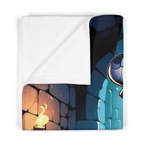 Chibi Minotaur Soft Fleece Baby Blanket Cute & Cozy Infant Bedding ...