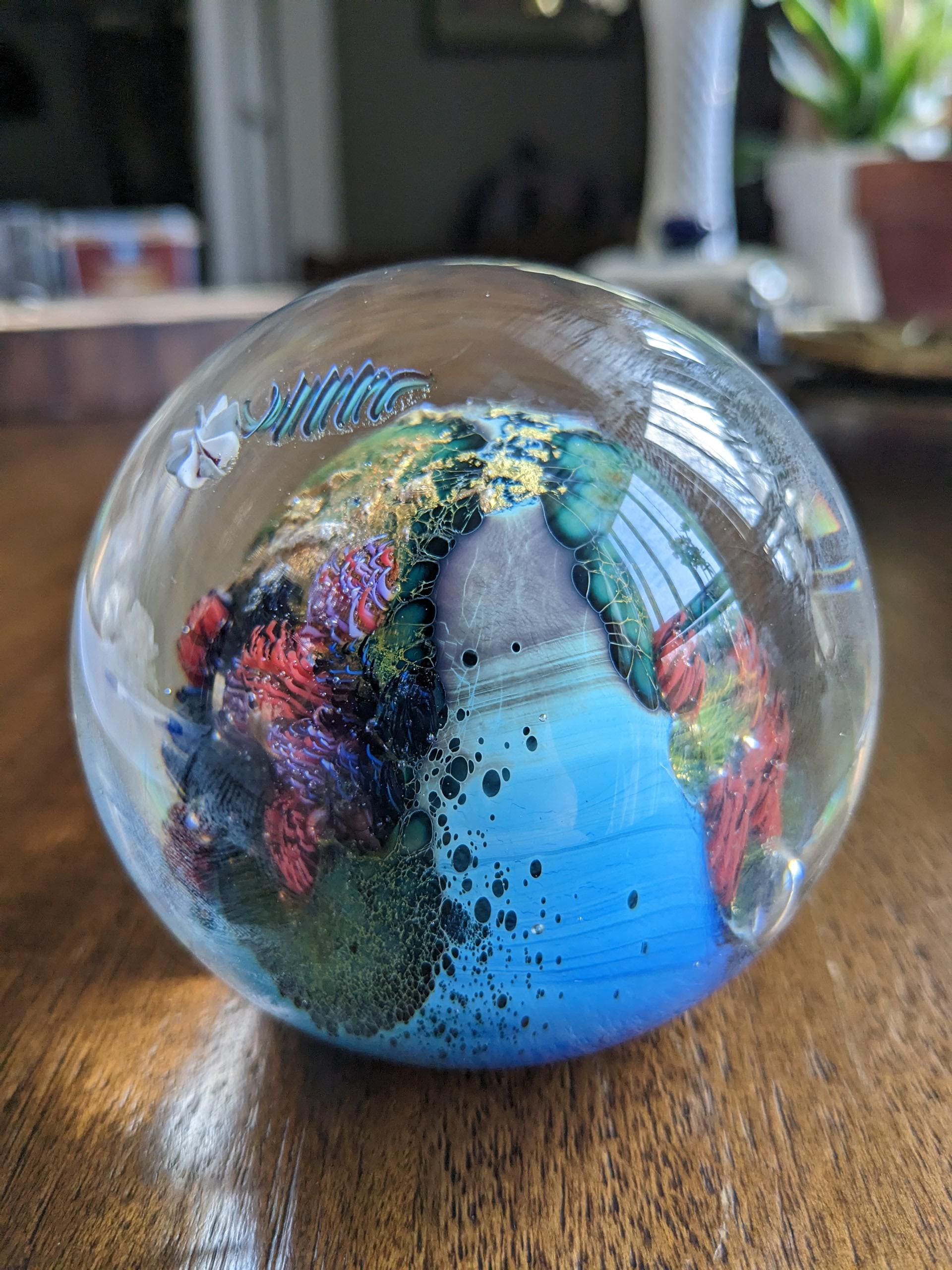 Josh Simpson Inhabited Planet 1992 Signed Paperweight. - Etsy