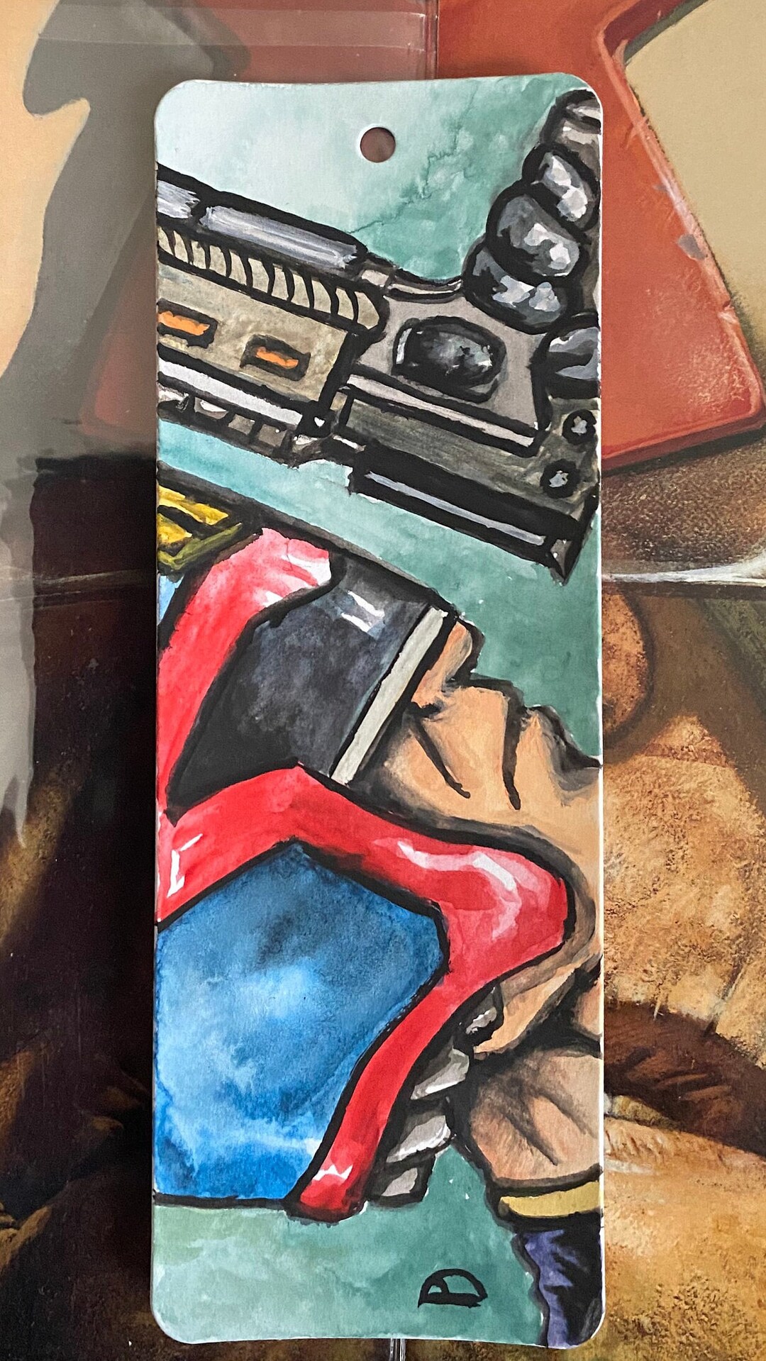 Hand Painted Judge Dredd Bookmark. This Design is Based on Judge Dredd ...