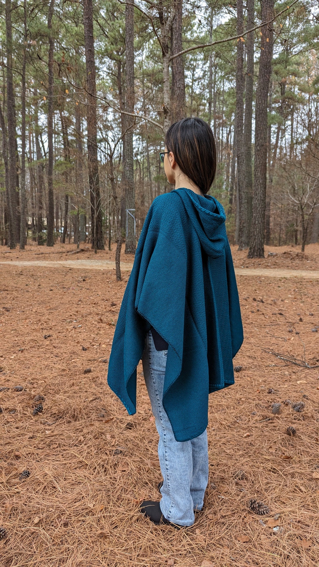 Poncho With Hoodie Colombian Ruana - Etsy