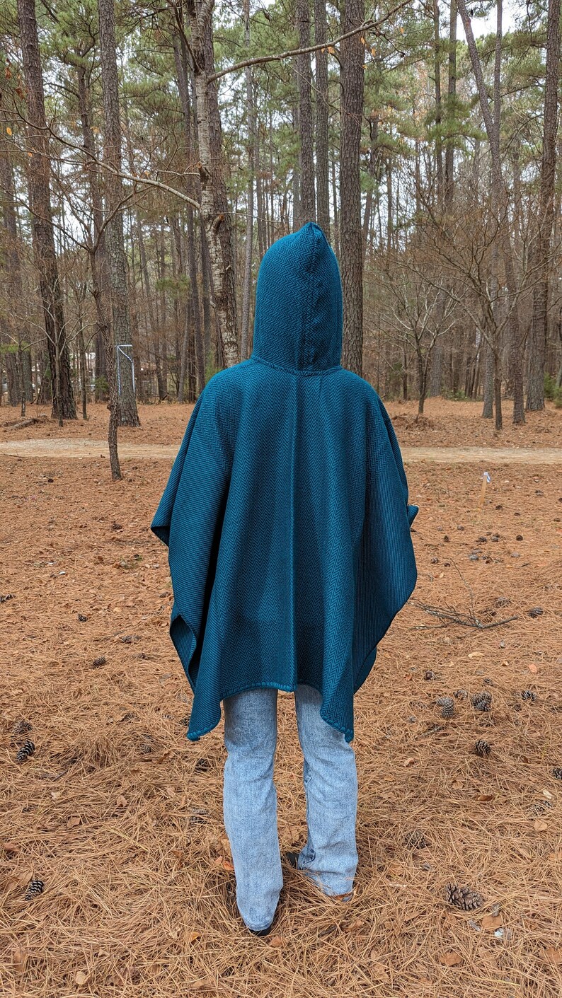 Ruana Colombian Poncho With Hoodie - Etsy