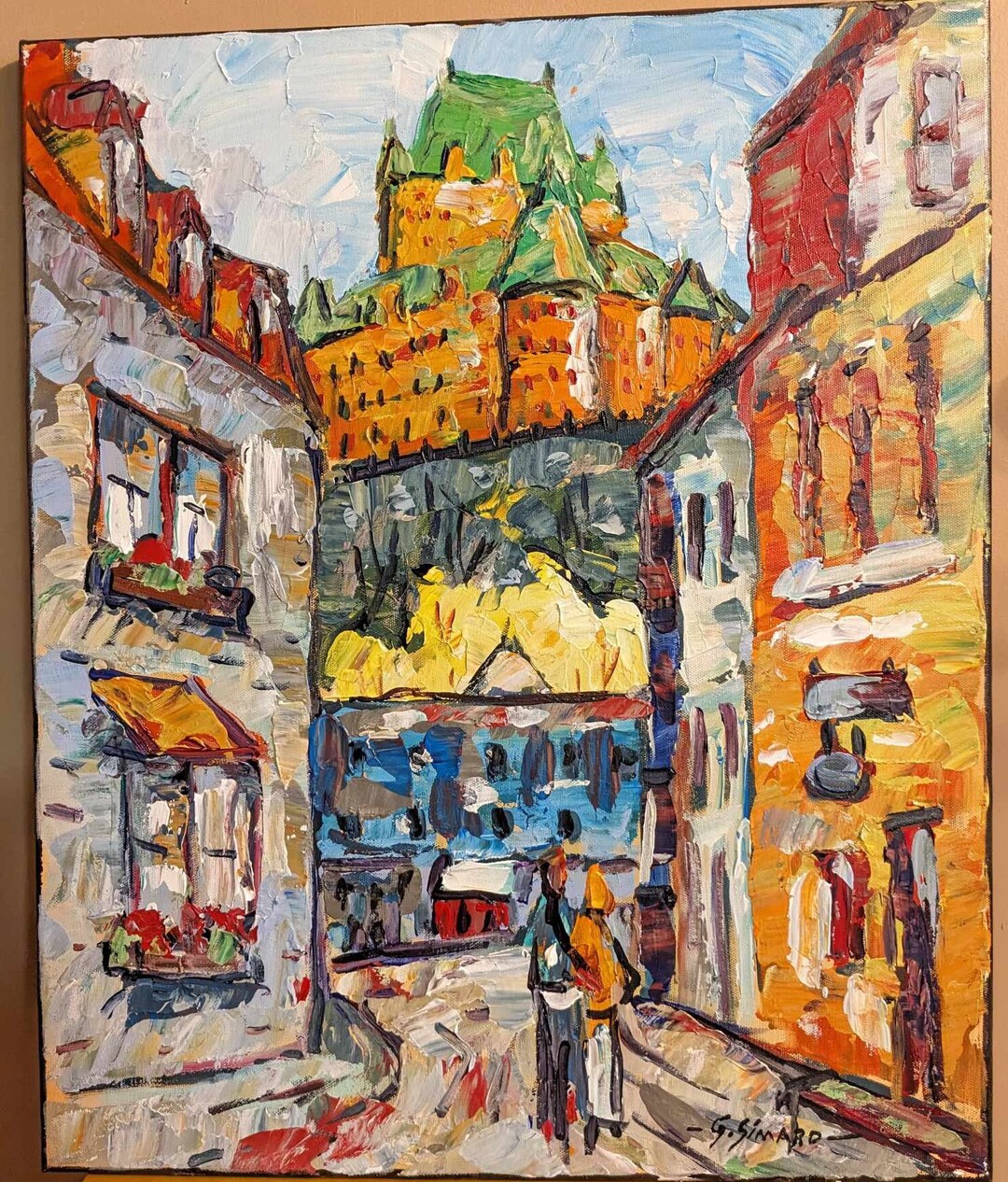 CHÂTEAU FRONTENAC in Quebec, Painting 2004 by Gilles SIMARD 1954 ...