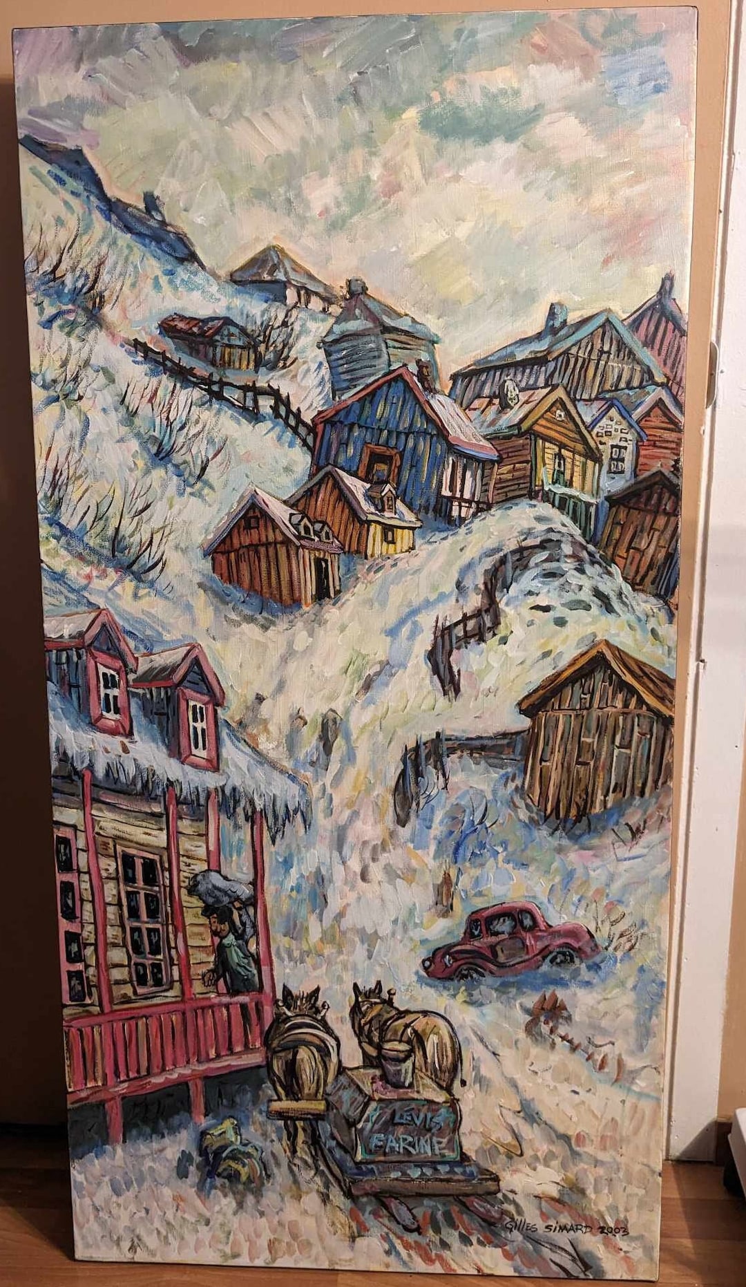 Painting 2003 by Gilles SIMARD 1954 . Acrylic on Canvas. Signed by the ...