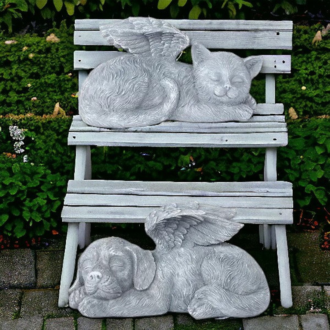 Angel Dog Garden Statue Angel Cat House Decor Statue Animal High ...