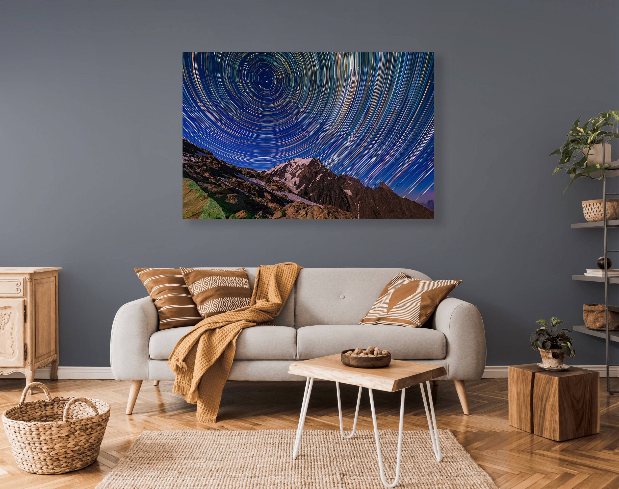 Mont Blanc Star Trails Photography Print, Italian Alps Night View - Etsy