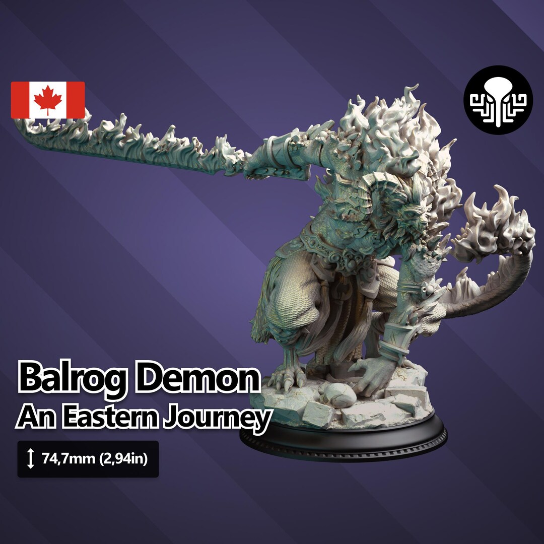 Balrog Demon Collection : an Eastern Journey 32mm Scale Dnd Unpainted ...