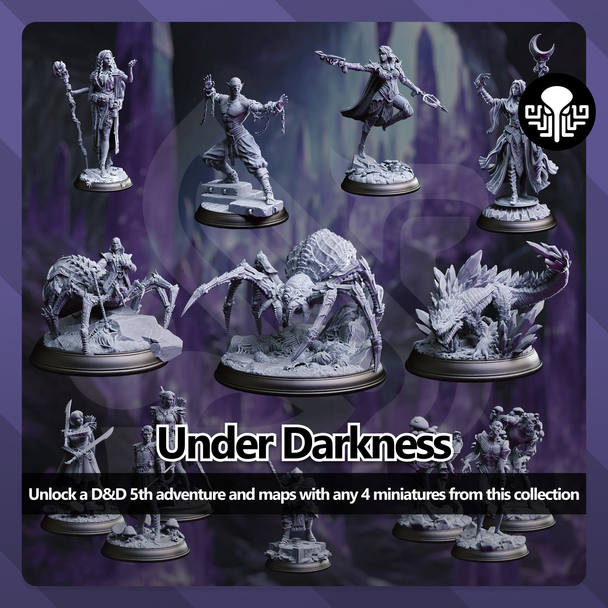 Female Drow Soldier Collection : Under Darkness 32mm Scale Dnd ...