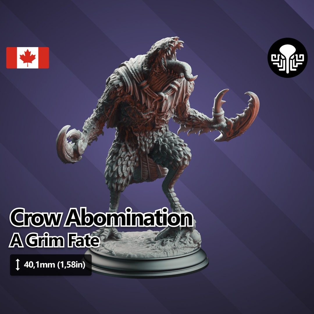 Crow Abomination Collection : A Grim Fate 32mm Scale Dnd Unpainted ...