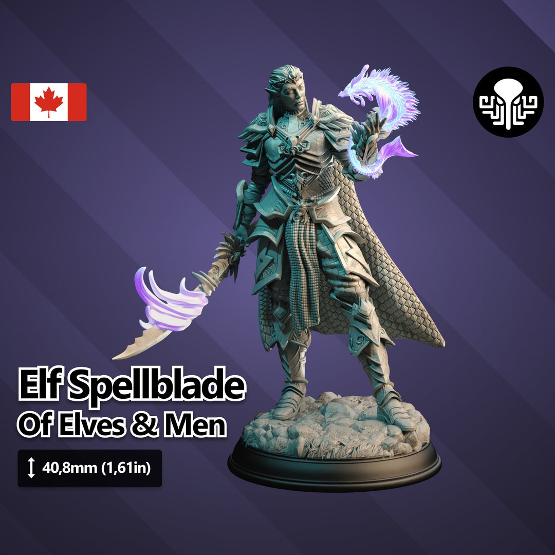 High Elf Spellblade Collection : of Elves & Men 32mm Scale Dnd ...