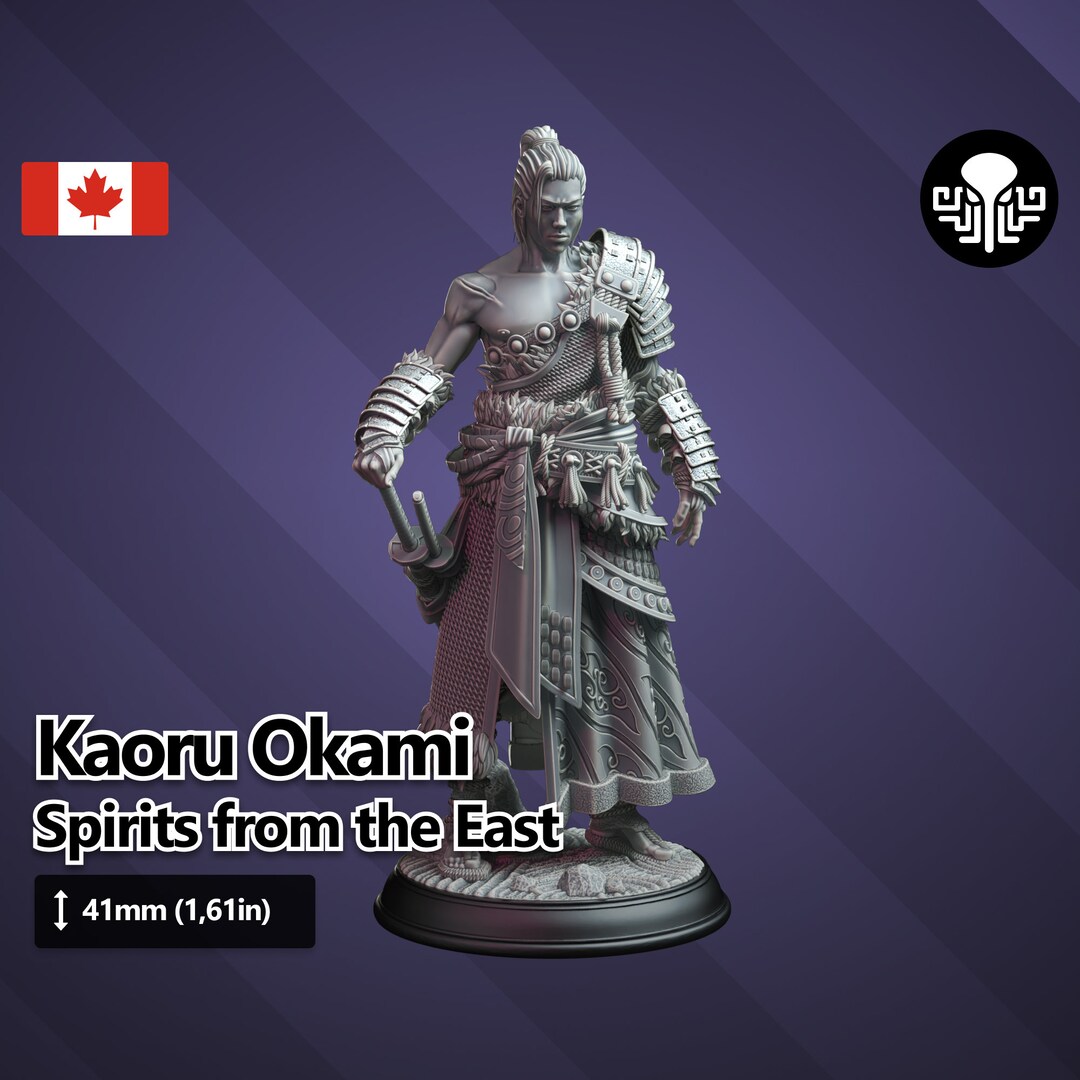 Kaoru Okami Stoic Wolf Collection : Spirits From the East 32mm Scale ...