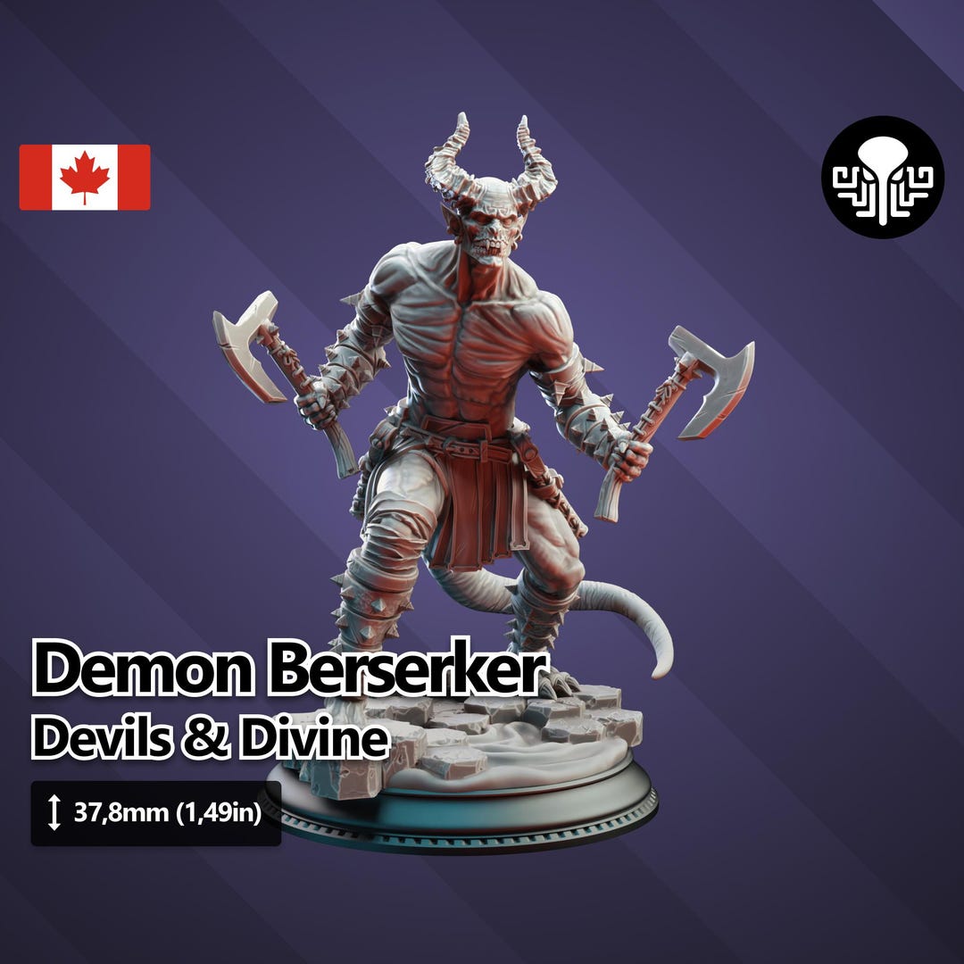 Demon Berserker Warrior Collection : Devils & Divine 32mm Scale Dnd ...
