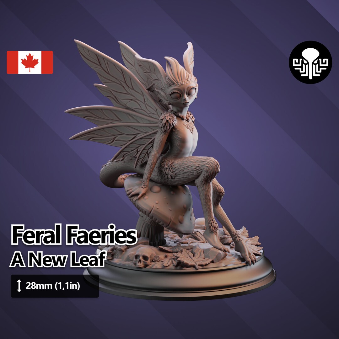 Feral Faeries Collection : A New Leaf 32mm Scale Dnd Unpainted Figurine ...