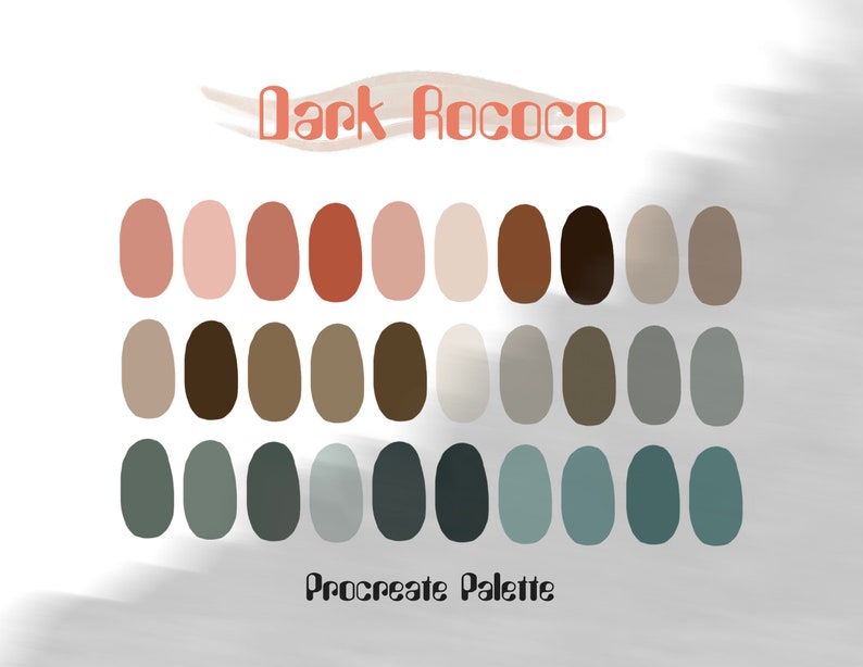 Rococo Procreate Color Palette Bundle, Procreate Swatches, iPad Digital ...