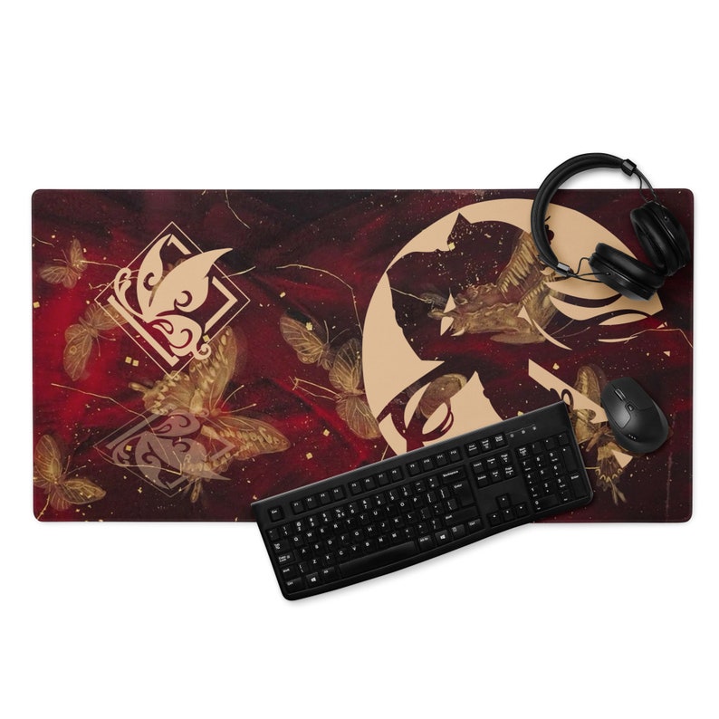 Hu Tao Inspired Genshin Impact Desk Mat Mousepad Keyboard Mat - Etsy