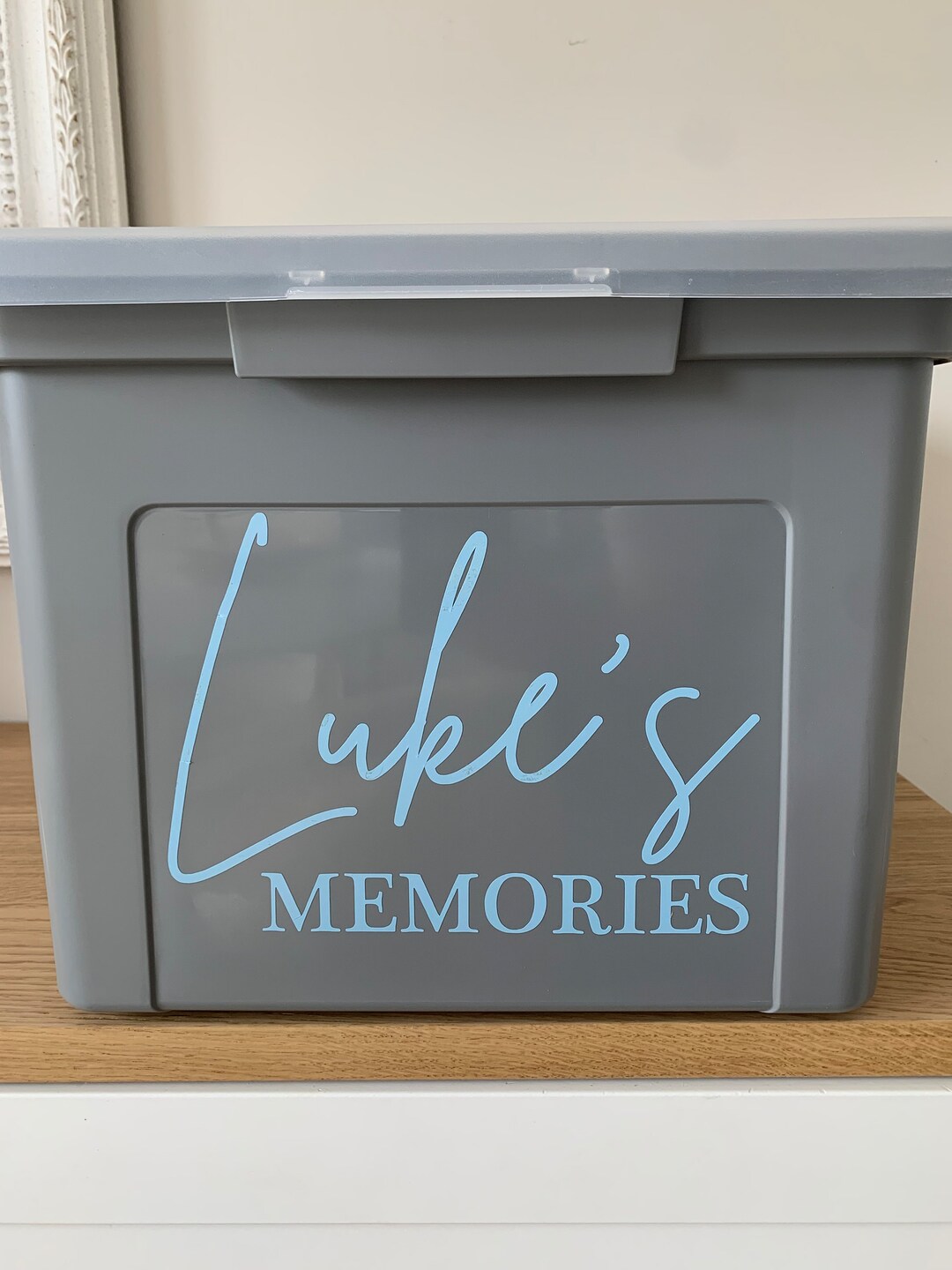 Personalized Memory Box, Vinyl Sticker, Kids Keepsake Box, Storage for ...