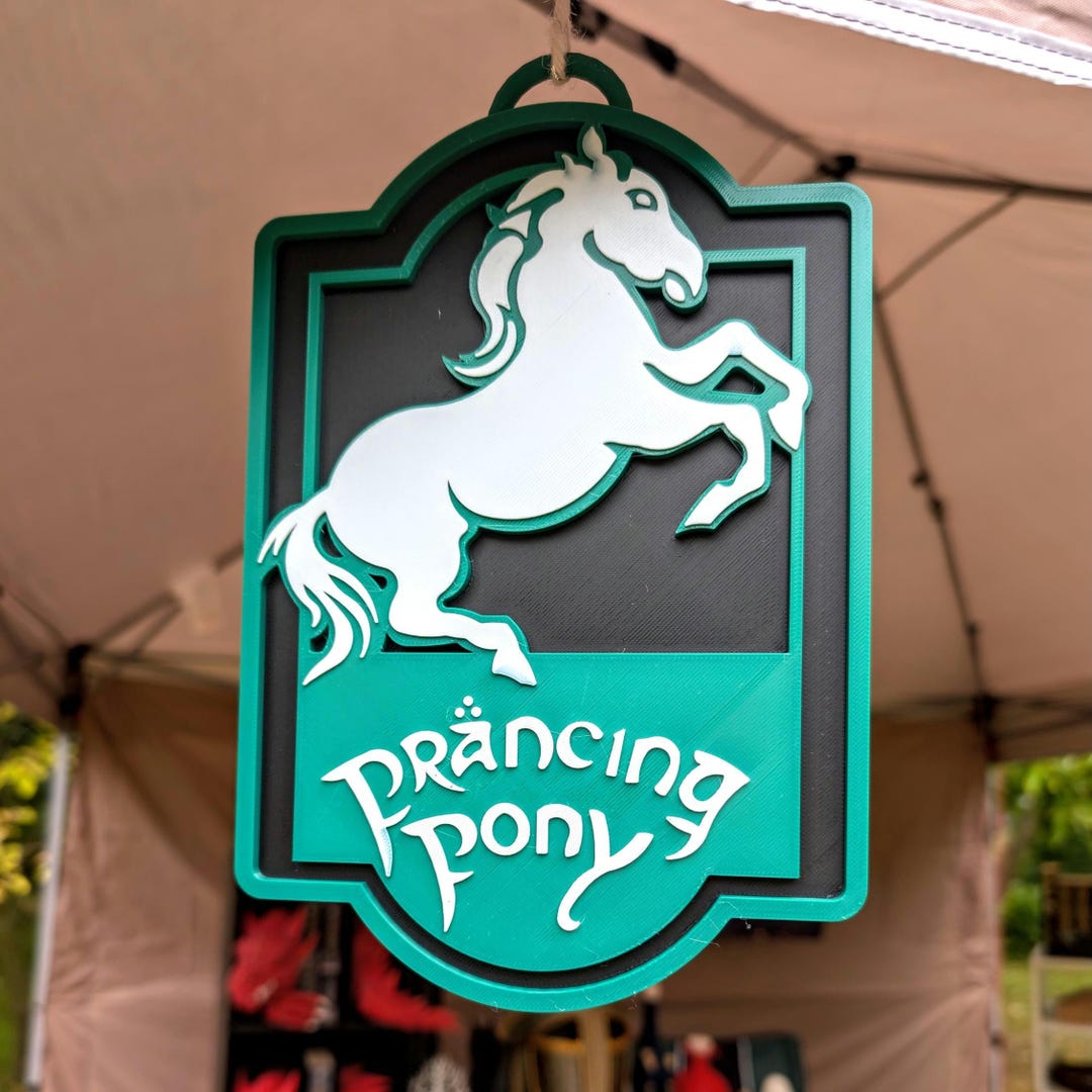 Prancing Pony Hanging Bar Sign | LOTR Fantasy Home Decor | Bar Sign - Etsy