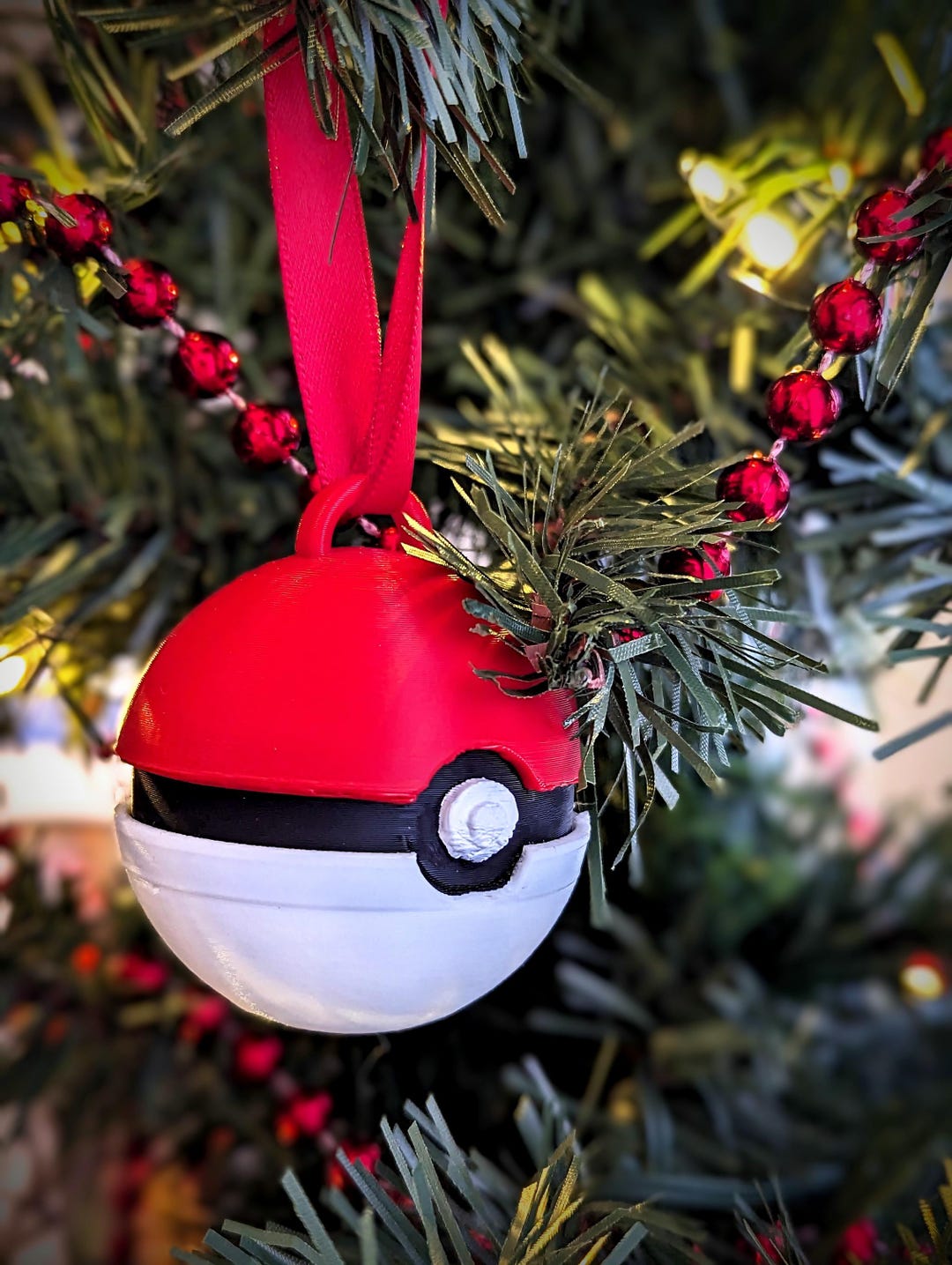 Pokémon Pokéball Christmas Ornament | Car Dash Decoration - Etsy