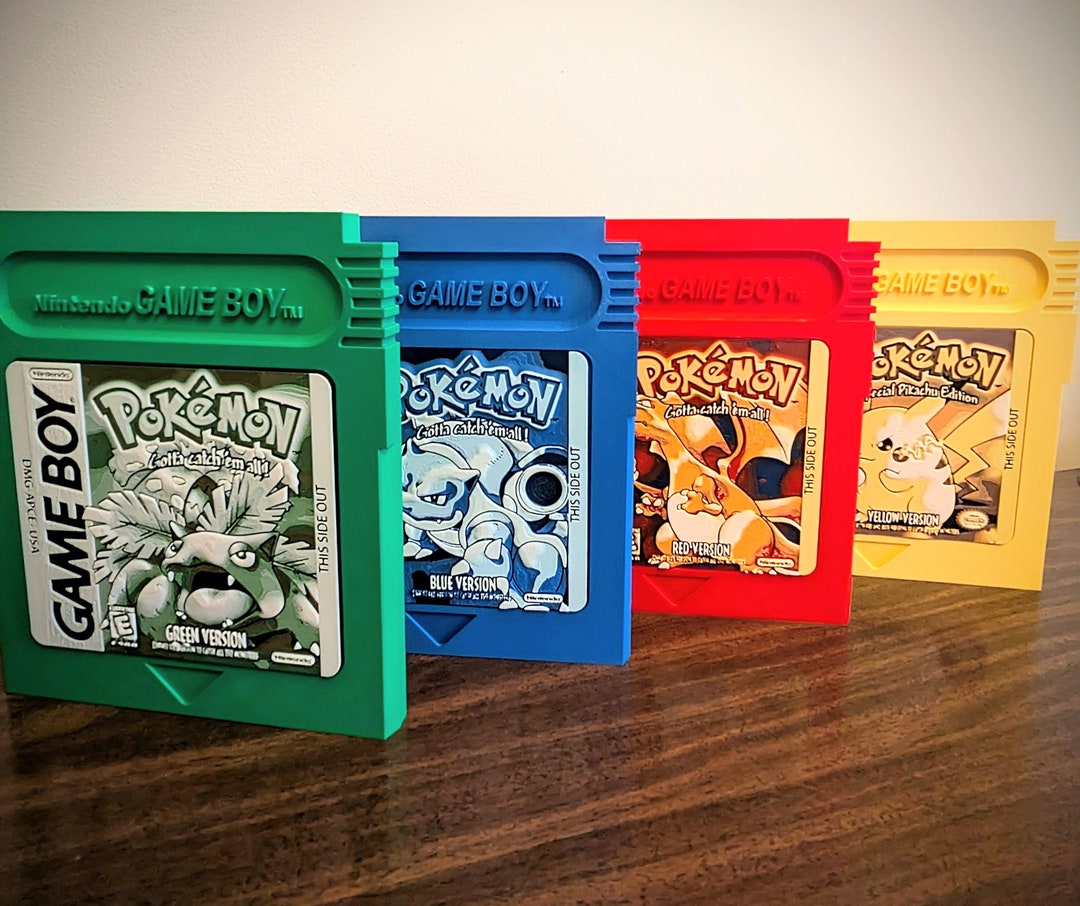 Pokemon Wall Art | Giant Gameboy Cartridge | Textured 3D Art | Shelf ...