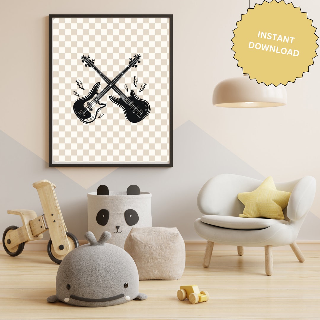 Rock and Roll Neutral Printable Wall Art -INSTANT DIGITAL DOWNLOAD - Etsy