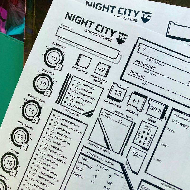 Sci Fi 5e Character Sheet - Etsy