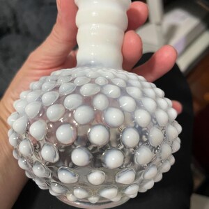 Vintage 1940s Fenton Hobnail Moonstone Vase - Etsy