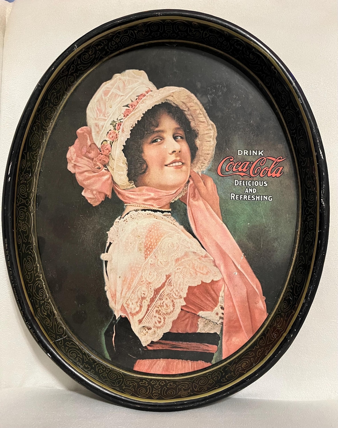 1972 Reproduction Coca-cola Betty Girl Tray - Etsy