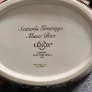 Season's Greetings Music Box by Lenox - Etsy