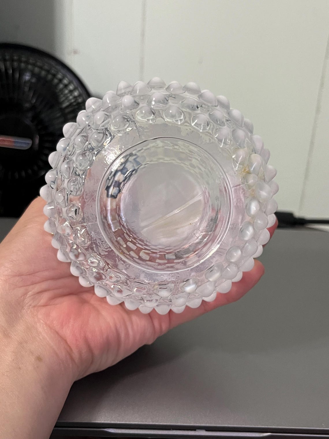 Vintage 1940s Fenton Hobnail Moonstone Vase - Etsy