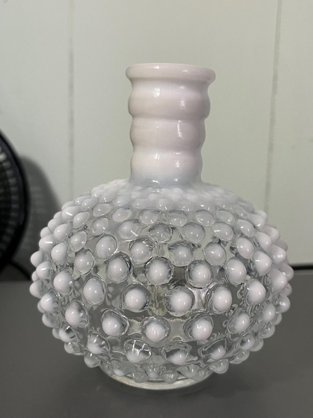 Vintage 1940s Fenton Hobnail Moonstone Vase - Etsy
