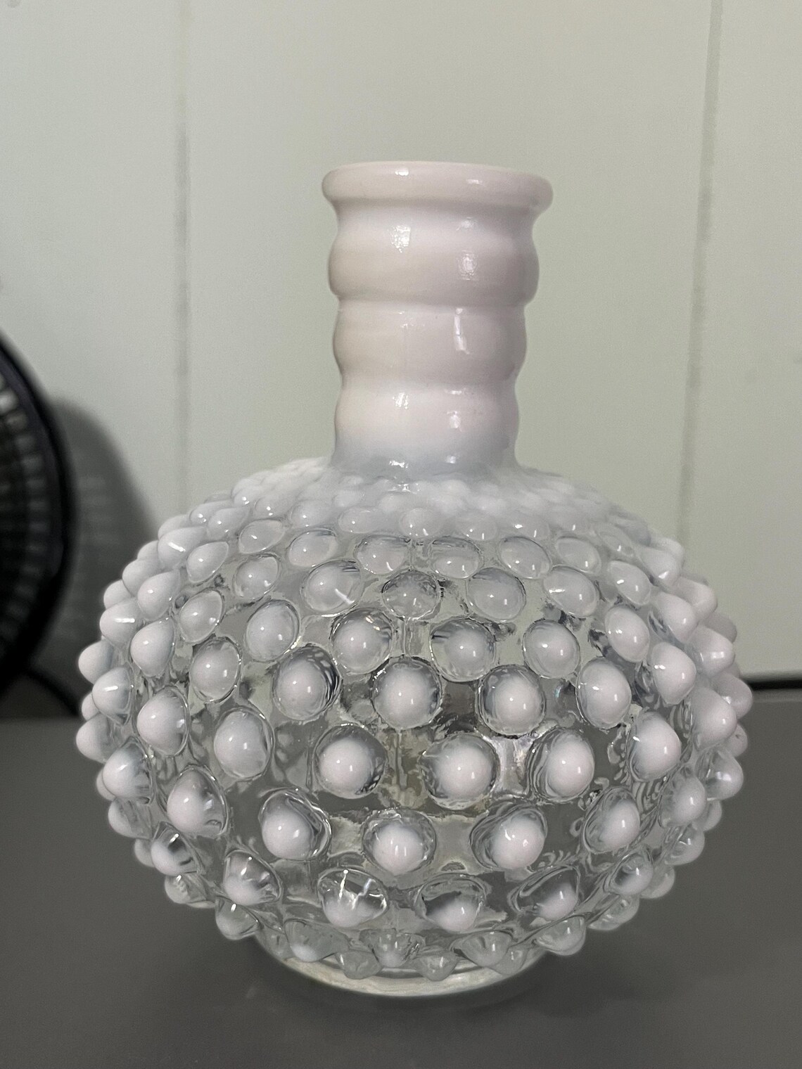 Vintage 1940s Fenton Hobnail Moonstone Vase - Etsy