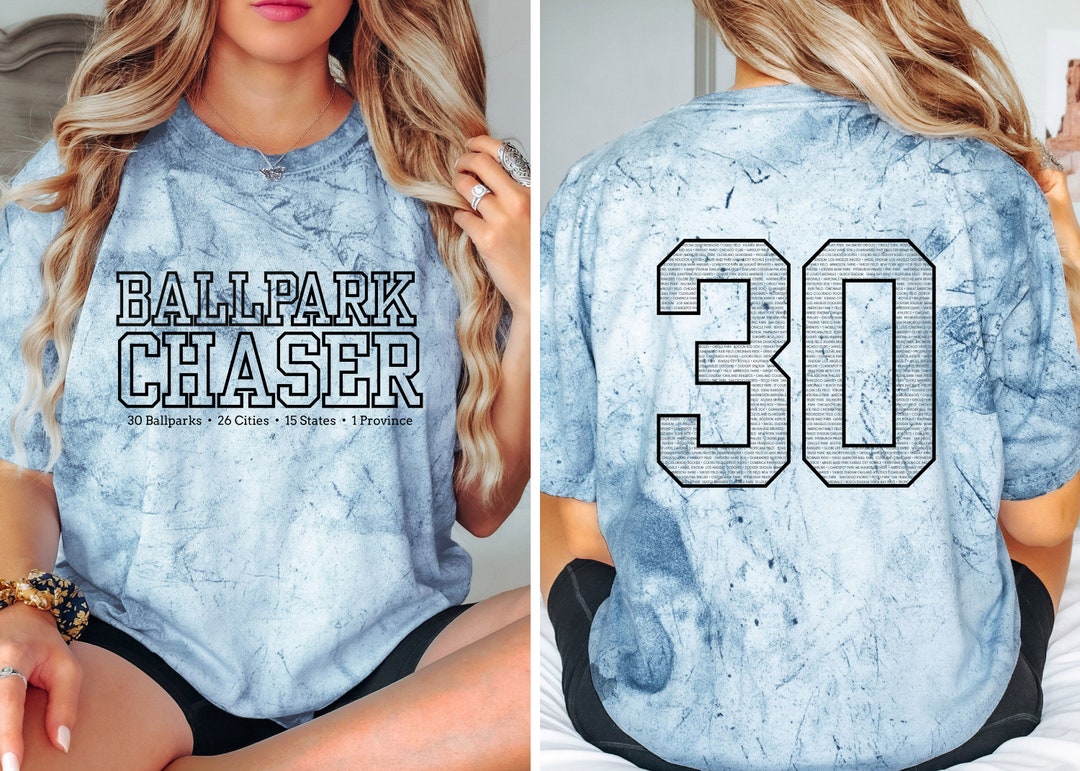Vibrant Wander Tees 30 Ballpark List Grey Color Blast Ballpark Chaser ...