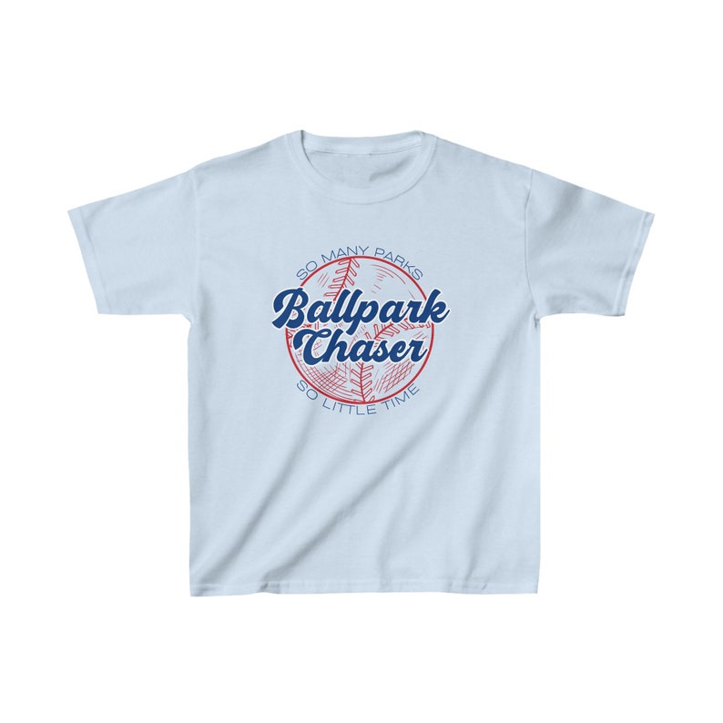 Vibrant Wander Tees Kids Ballpark Chaser so Many Parks Red Baseball ...