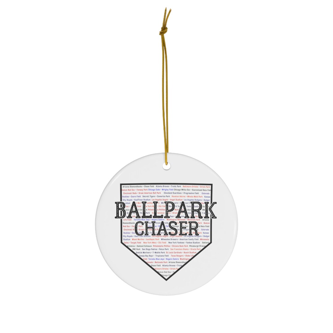 Vibrant Wander Tees Home Plate Color Ballpark Chaser Ornament Baseball ...
