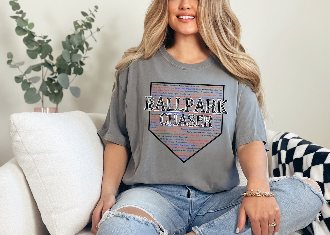 Vibrant Wander Tees Ballpark Chaser Baseball Shirt Baseball Season ...