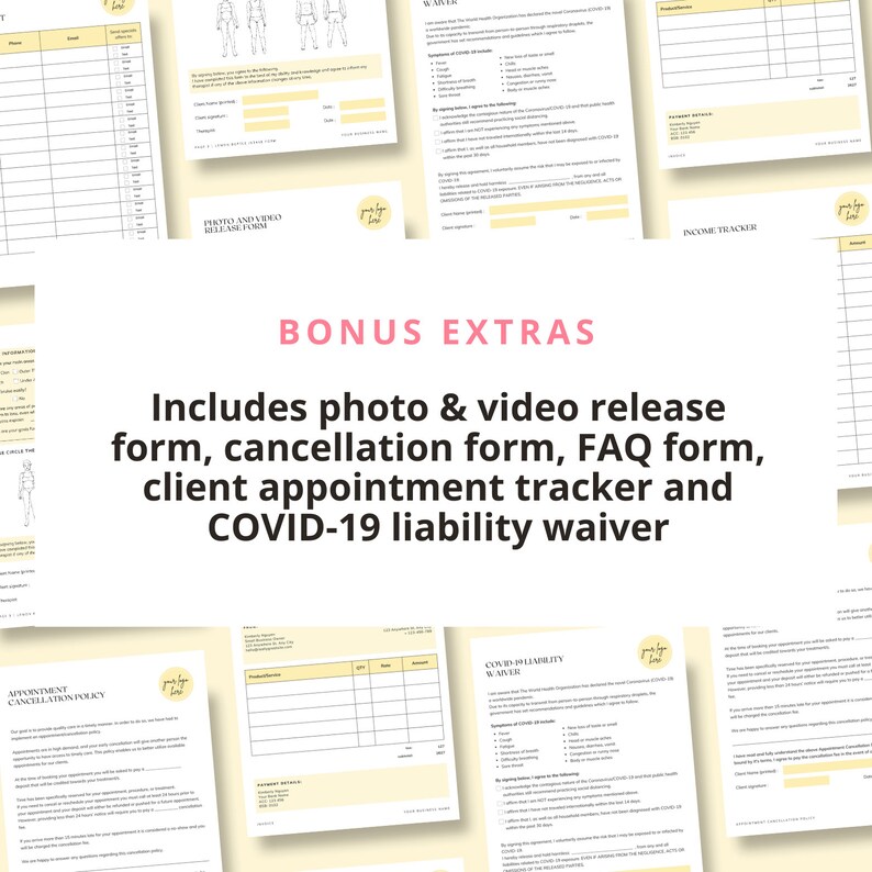 Lemon Bottle Fat Dissolve Consultation Intake Form Canva - Etsy