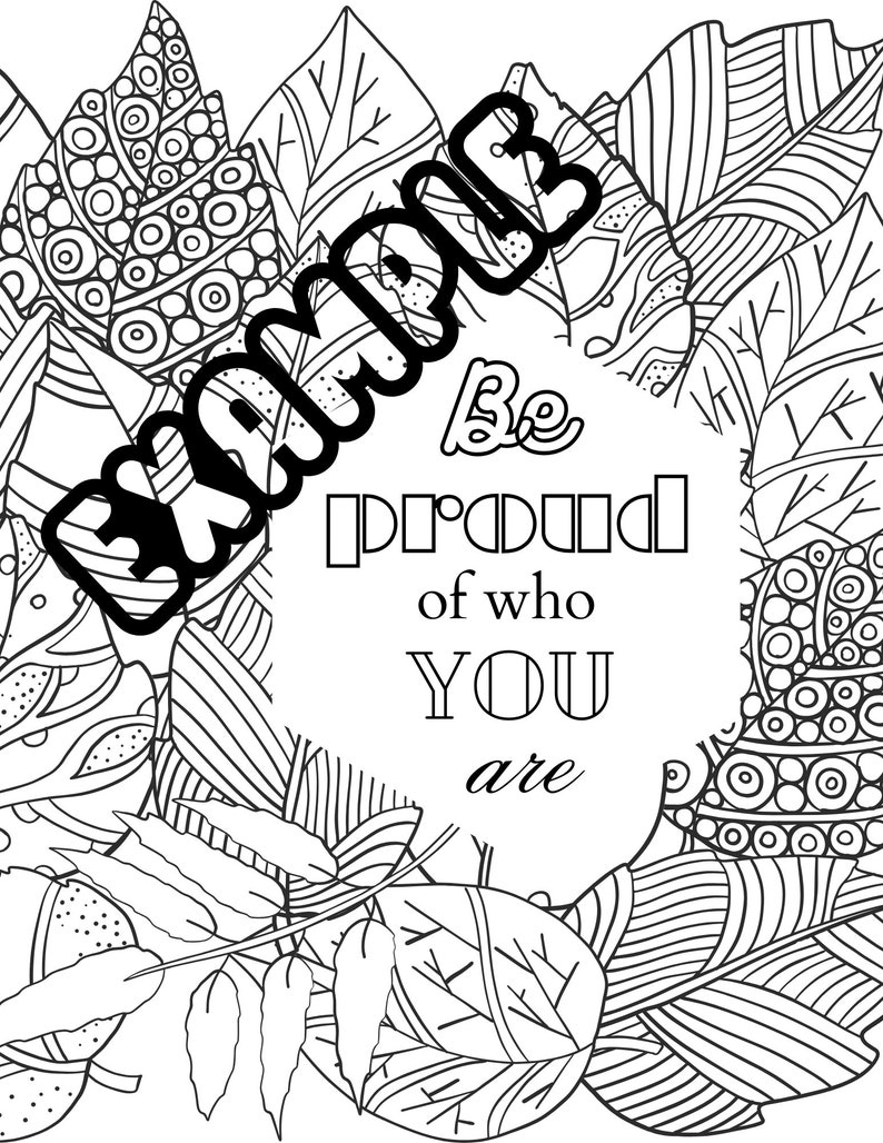Coloring Positive Quotes - Etsy