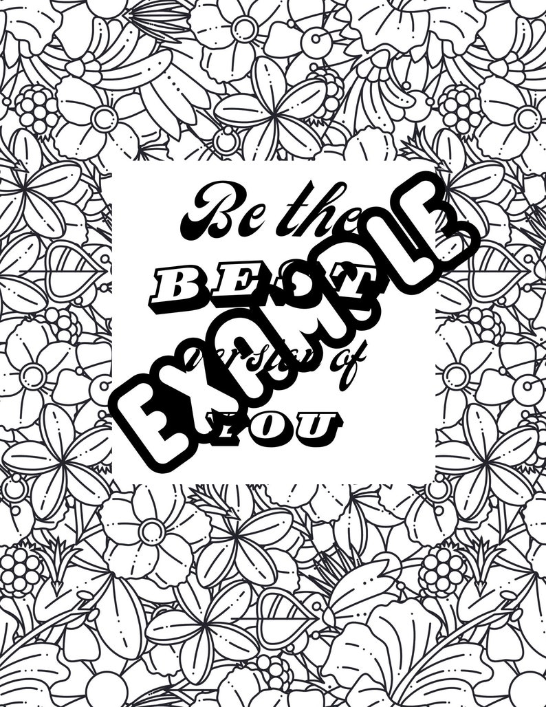 Coloring Positive Quotes - Etsy