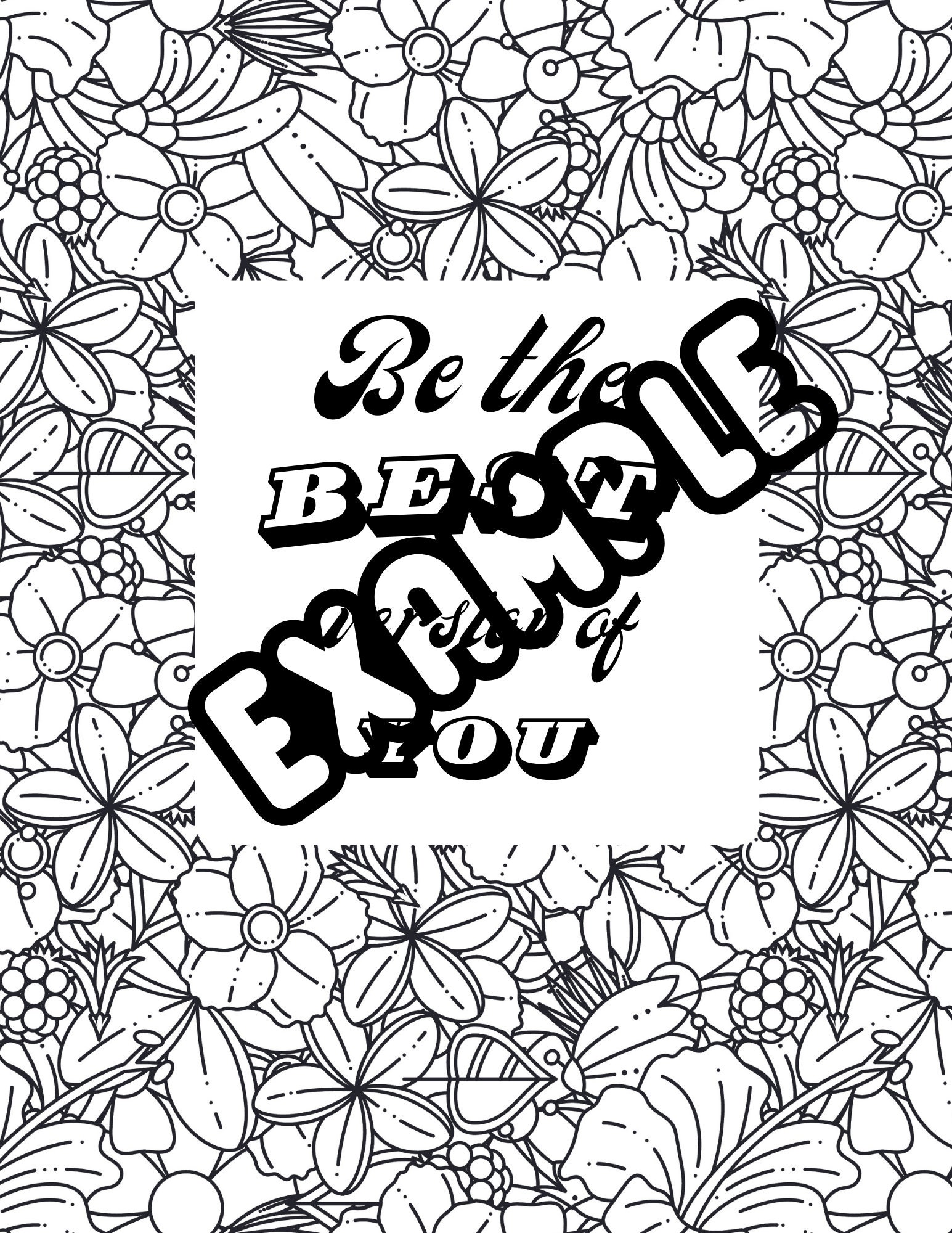 Coloring Positive Quotes - Etsy